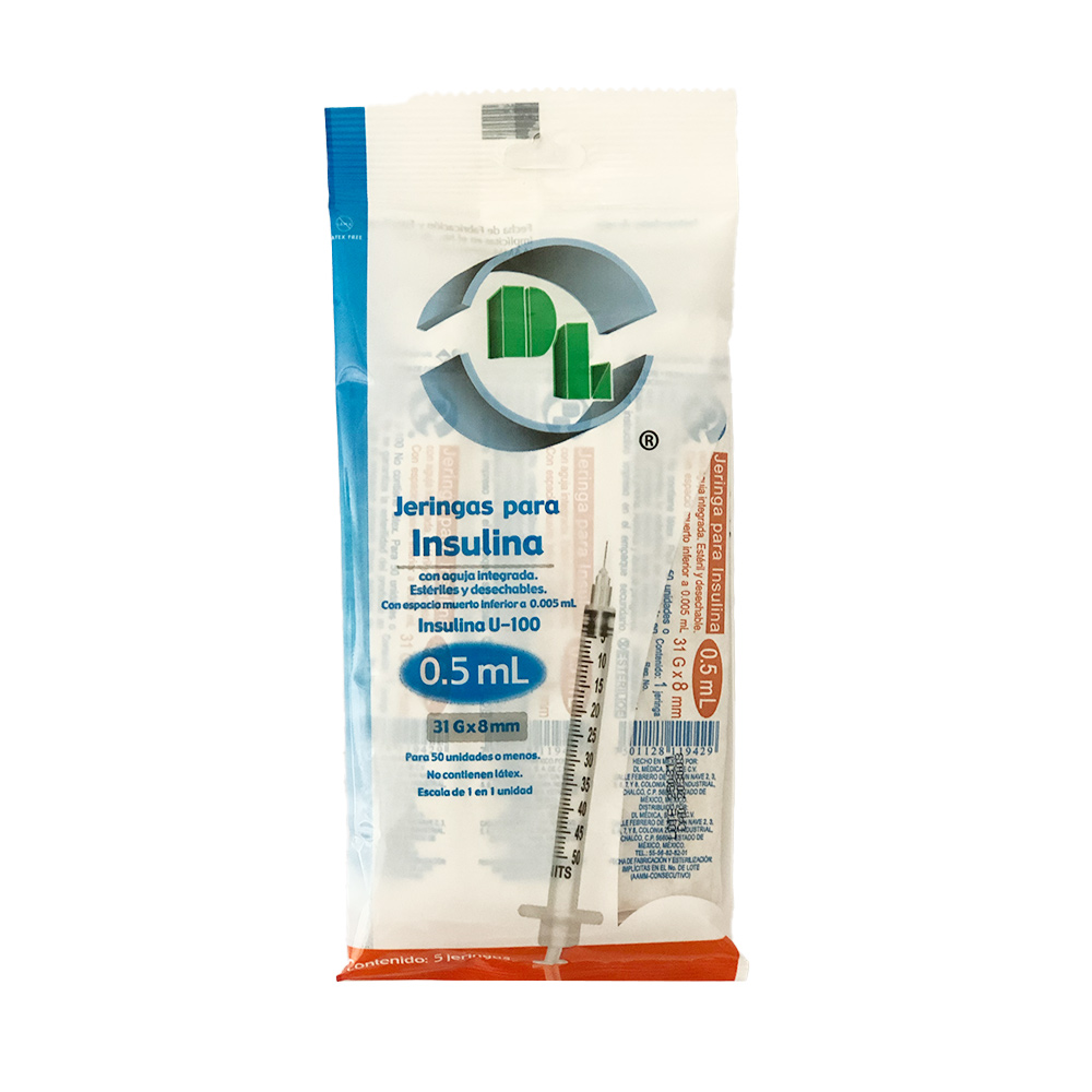 JERINGAS PARA INSULINA 0.5 ML, DL – Veli Medical