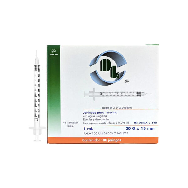 JERINGAS PARA INSULINA 1 ML 30G x 13mm DL – Veli Medical